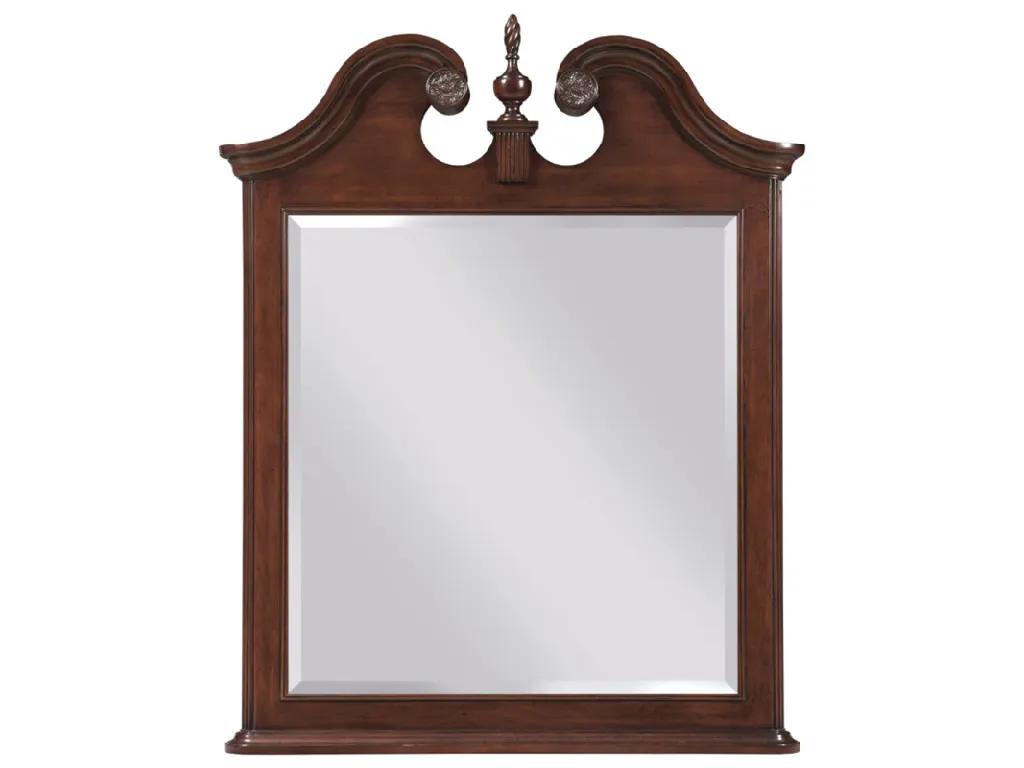 Kincaid Furniture 607-030 Hadleigh Vertical Pediment Mirror - Hickory ...